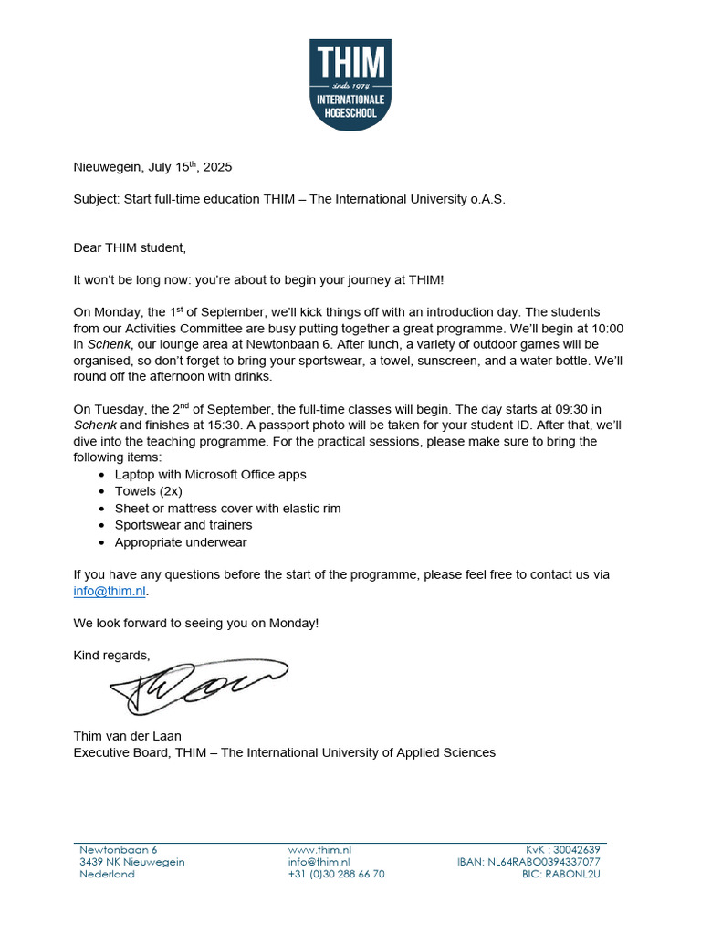 Start Info Fulltime International | PDF