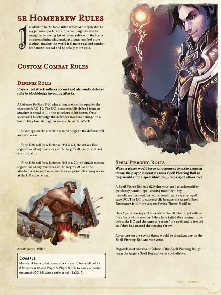5e Homebrew Rules - The Homebrewery | PDF | Tabletop Games | Role ...