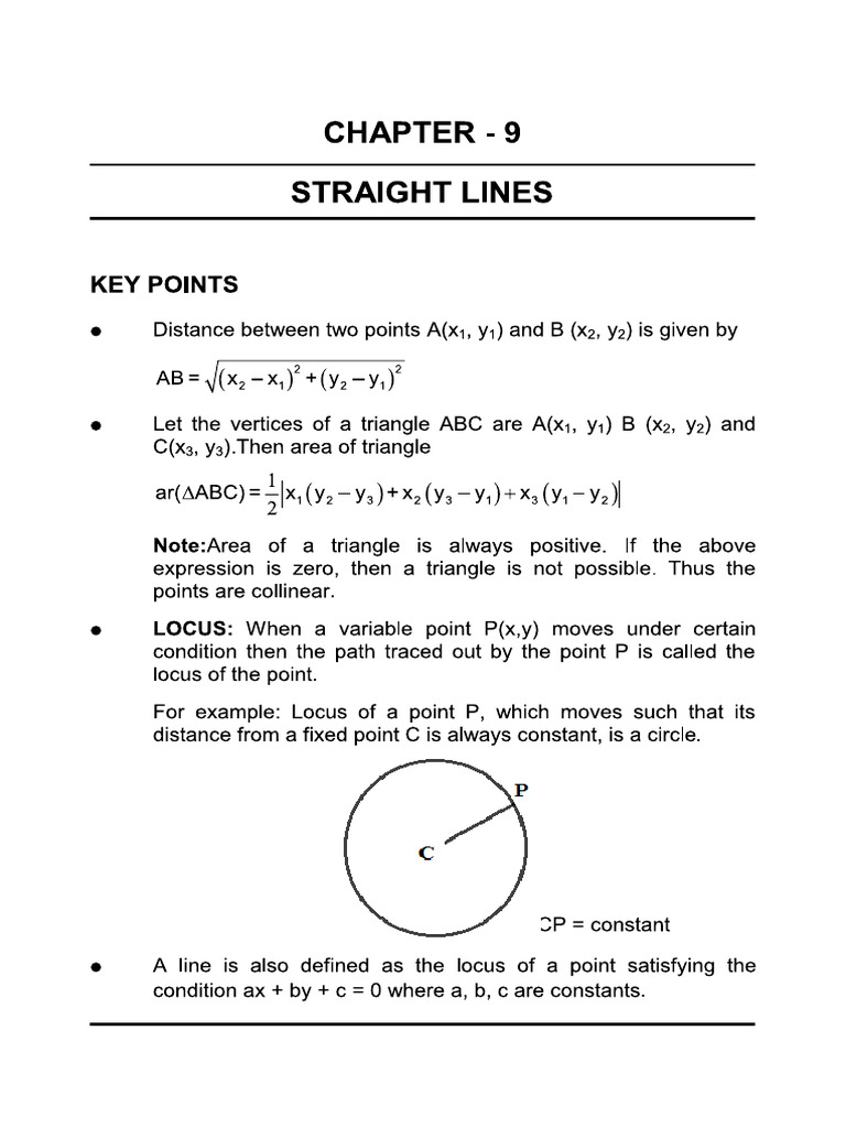Straight Line Worksheet | PDF