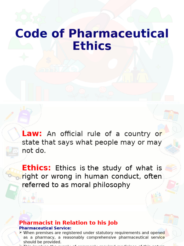 Code of Pharmaceutical Ethics Overview | PDF | Pharmacy | Medical ...