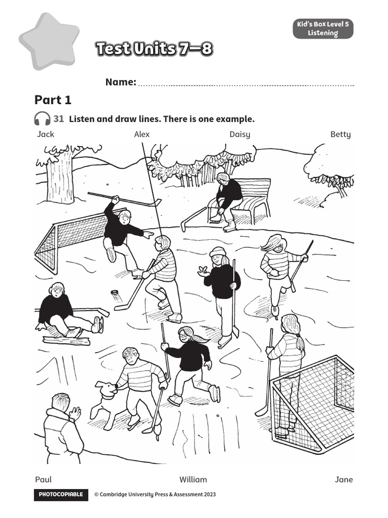 Kid's Box Level 5 Test Units 7-8 | PDF