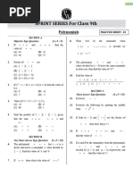 Class 9 Polynomial Questions & Solutions | PDF | Polynomial | Factorization