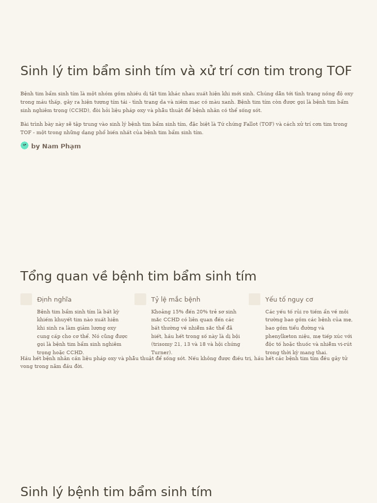 Sinh Ly Tim Bam Sinh Tim Va Xu Tri Con Tim Trong TOF | PDF