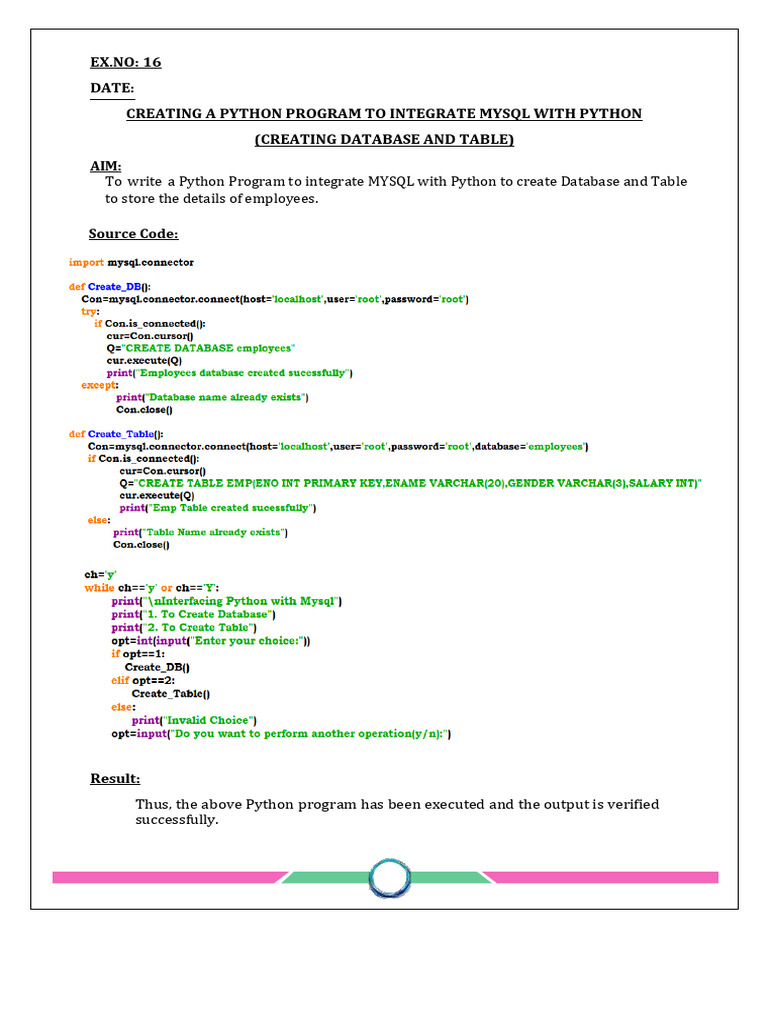 Computer Science Record Part 2 | PDF | My Sql | Databases