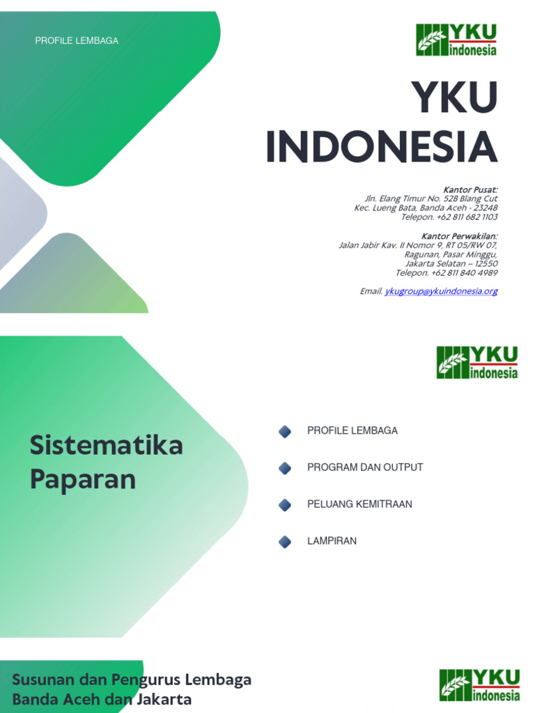 Profil Lembaga YKU Indonesia | PDF