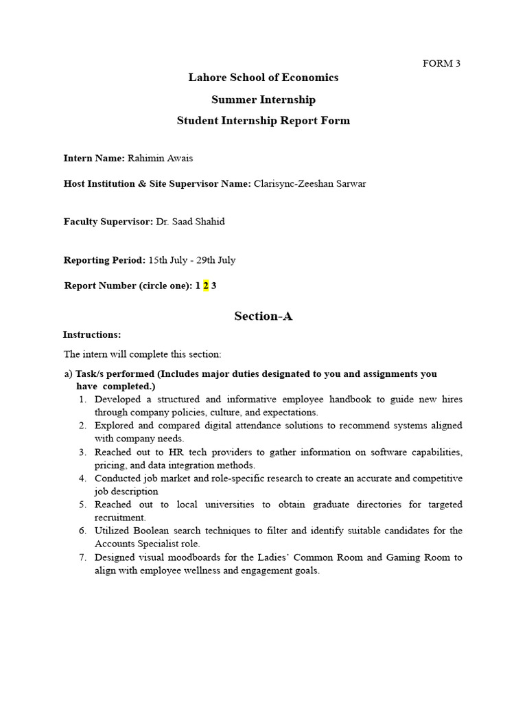 Summer Internship Report: HR & Recruitment Tasks | PDF