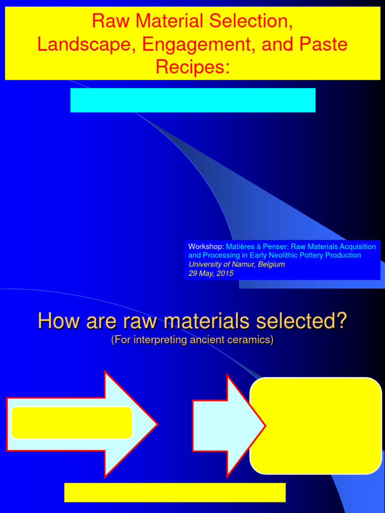 Raw Material Selection Landscape Engagem | PDF | Pottery