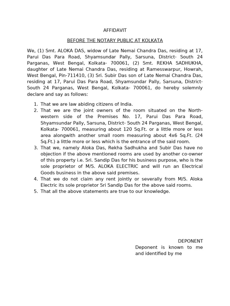 AFFIDAVIT of Sandip Das | PDF