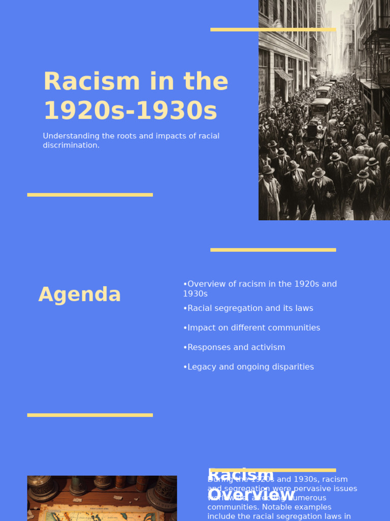 Racism and Segregation in the 1920s-30s | PDF | Racism | Discrimination ...