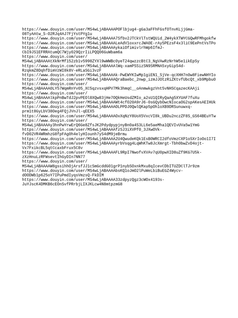 Douyin User Profiles Collection | PDF