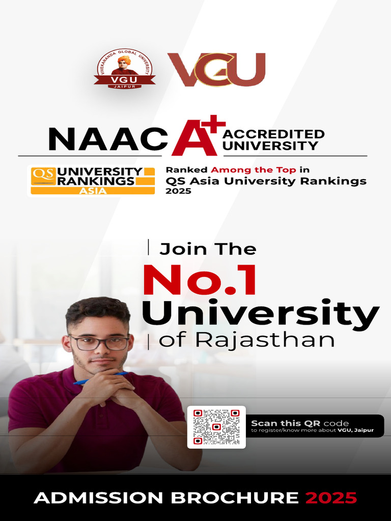 VGU Jaipur Admission Brochure 2025 | PDF | Startup Company | Small ...