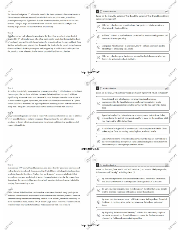 Cross-Text Connections (Medium&Easy) Ultimate | PDF