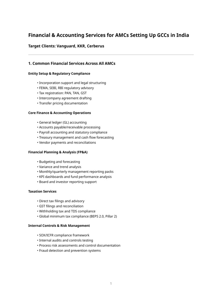 GCC Financial Services for AMCs | PDF | Accounting | Taxes