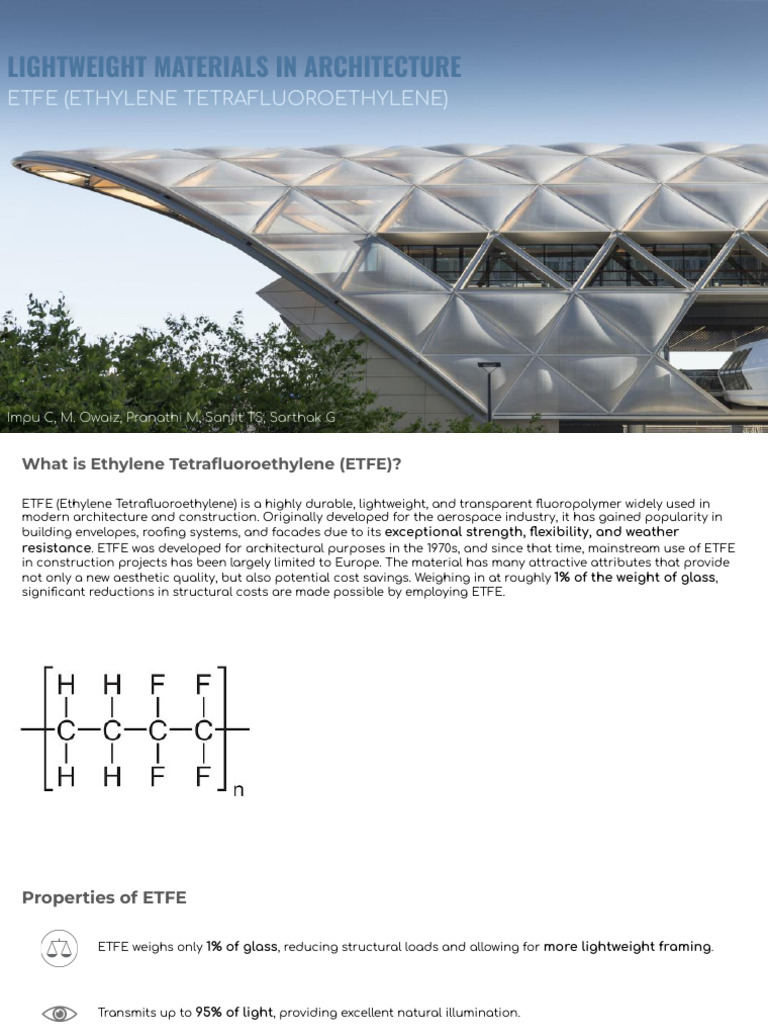 MMBC08 - 1&2 Lightweight Materials in Architecture - ETFE | PDF ...
