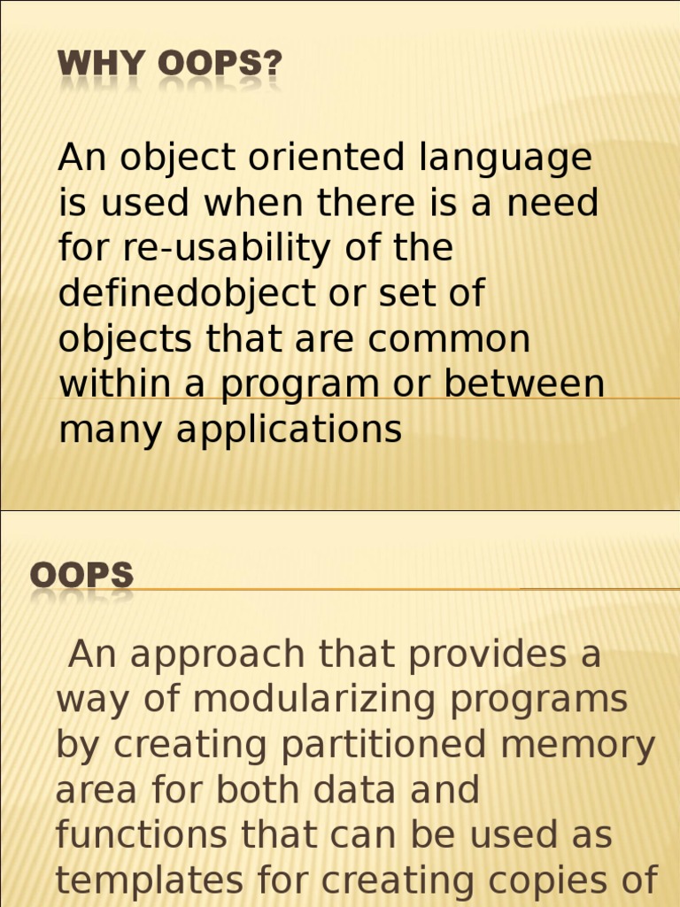 Oops Final | PDF | Object (Computer Science) | Object Oriented Programming