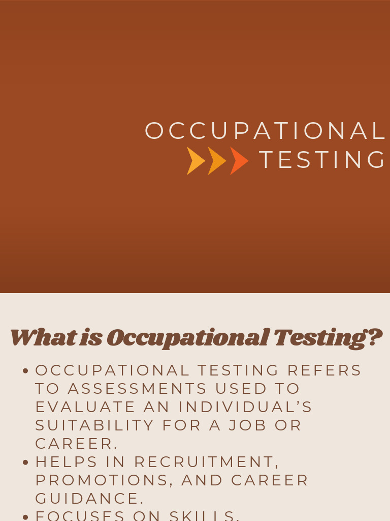 Overview of Occupational Testing | PDF | Learning Styles | Emotional ...