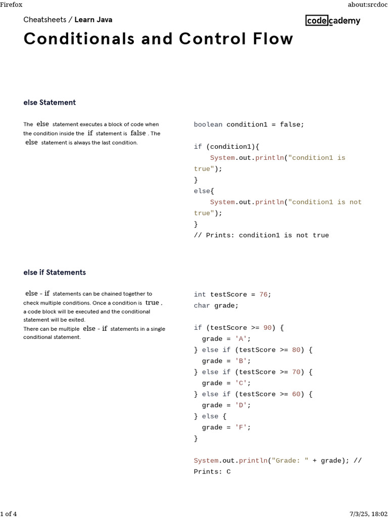 Conditionals and Control Flow | PDF | Boolean Data Type | Logic