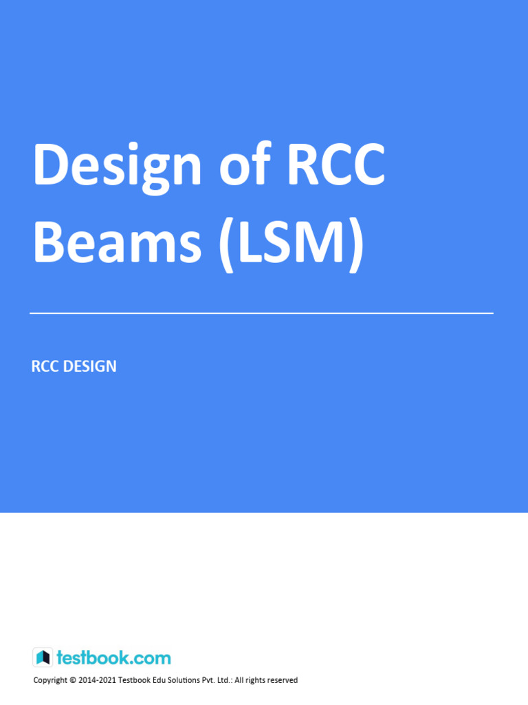 Design of RCC Beams - LSM Study Notes | PDF | Bending | Beam (Structure)
