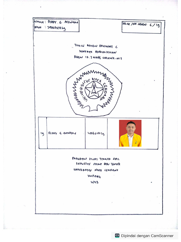 Tgs 0 Drainase c Review Kontrak Kuliah Deddy Gonsaga Asswara 200610039 26082023 | PDF