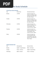 CXC Study Timetable Table | PDF