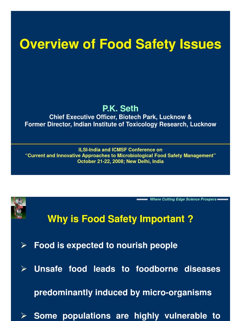 Overview of Food Safety Issues Overview of Food Safety Issues | PDF ...