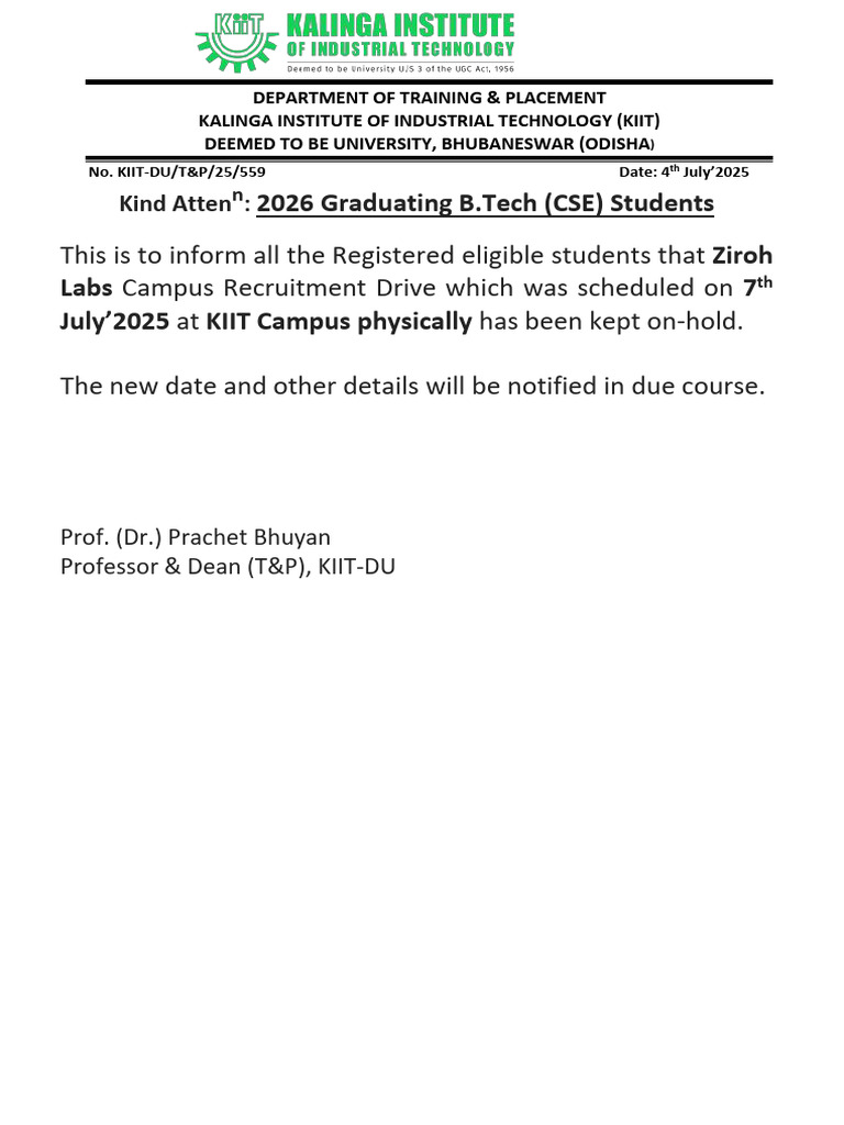 Information Regarding Ziroh Labs Recruitment Process - 2026 Graduating ...