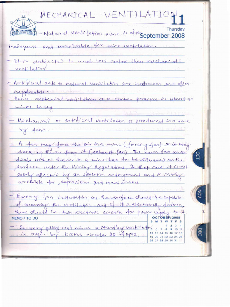 1-Mechanical Ventilation Handwritten Notes | PDF
