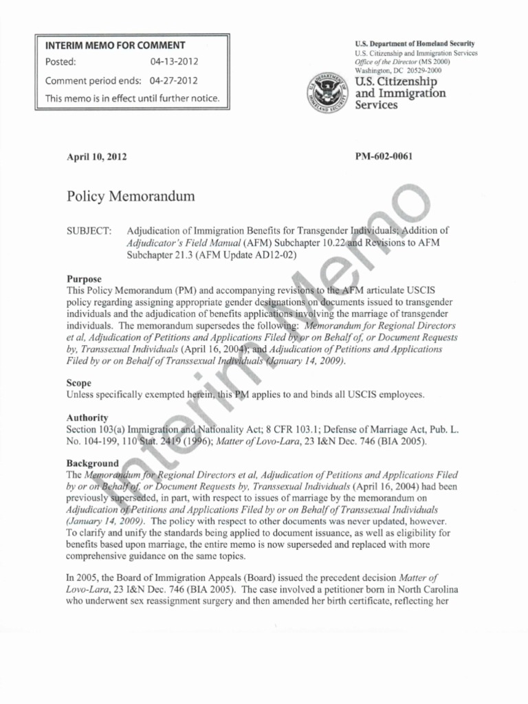 U.S. Immigration Trans Policy | PDF | Foreign Language Studies