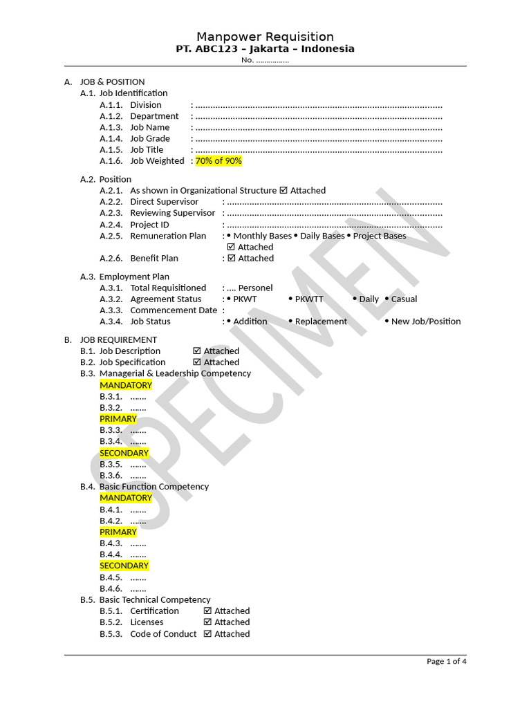A. Manpower Requisition Form | PDF | Computing | Computer Engineering