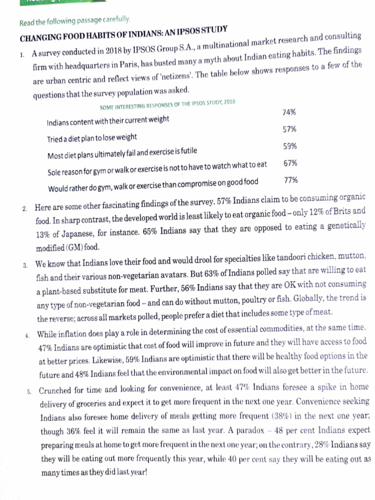 Unseen Passage English Practice | PDF