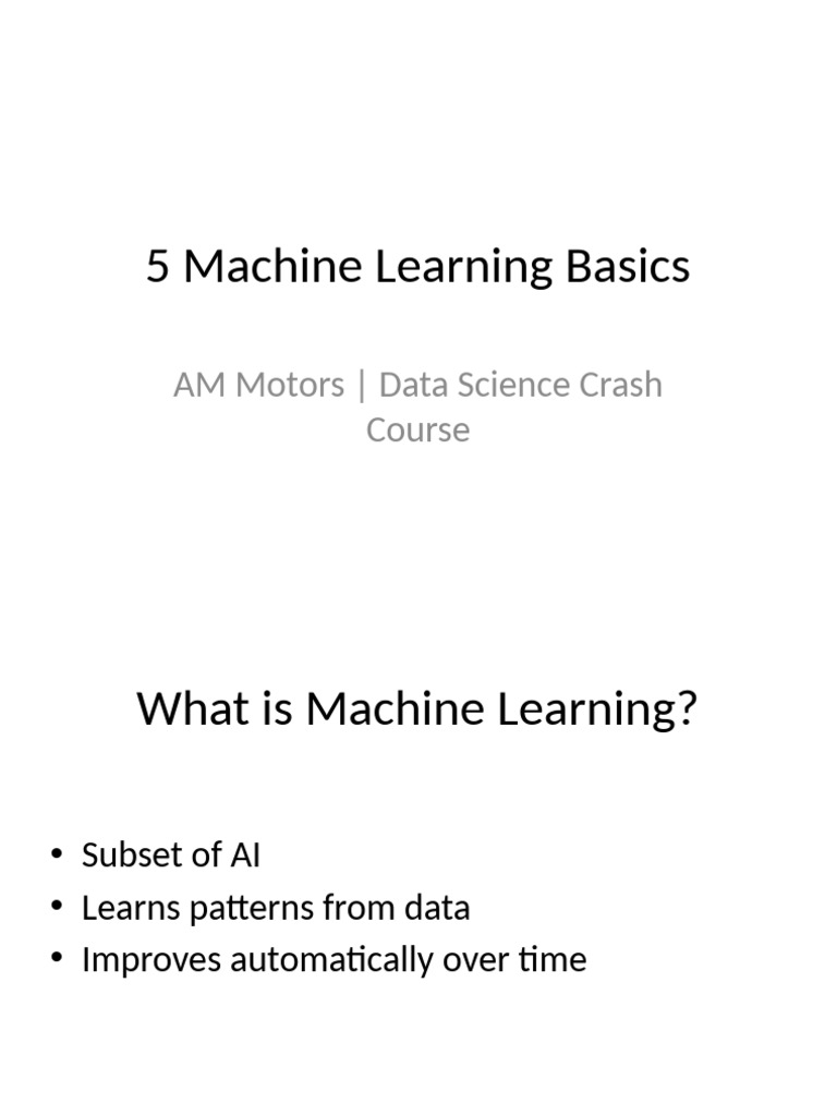 5 Machine Learning Basics | PDF