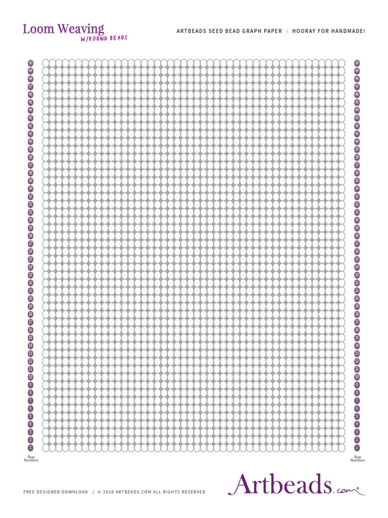 Free Seed Bead Graph Paper Download | PDF | Textile Arts | Weaving