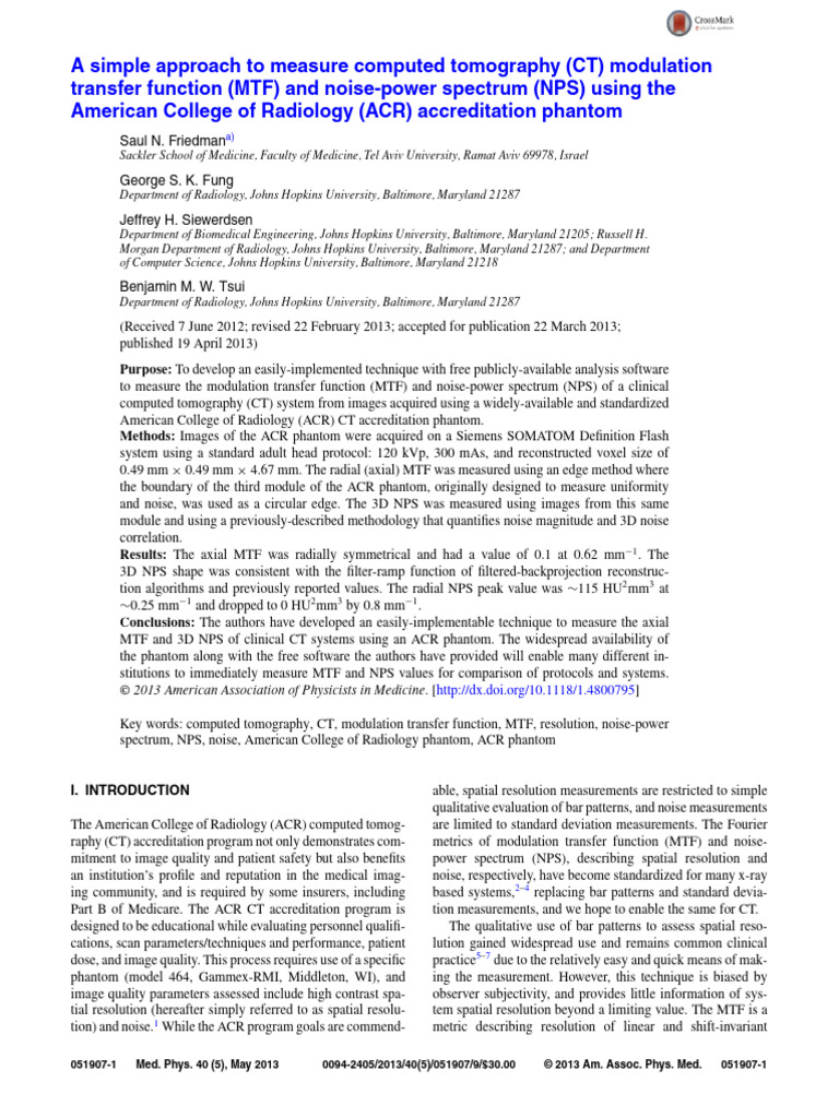 MTF Nps Acr | PDF | Ct Scan | Radiology