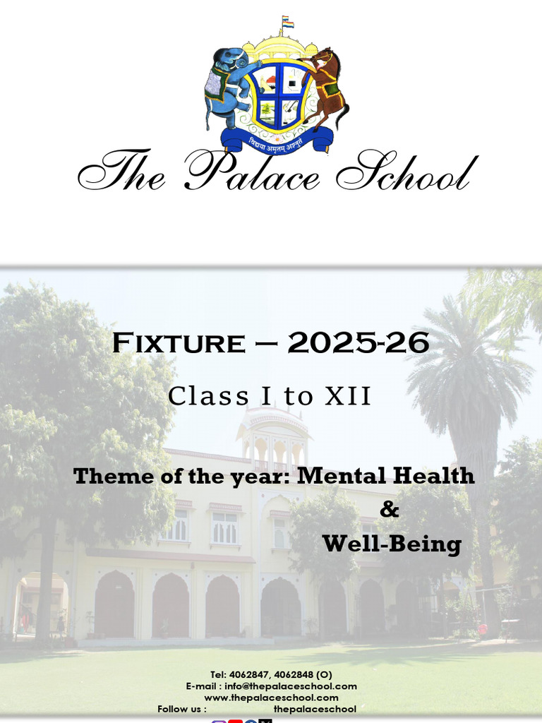The Palace School: Fixture - 2025-26 | PDF | Observances