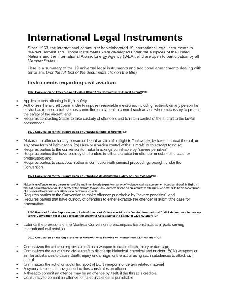 International Legal Instruments | PDF | Crimes | Crime & Violence