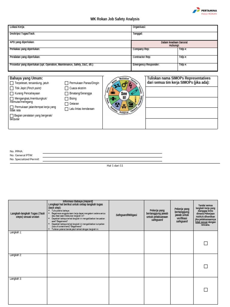 SWP - JSA - Form 1 | PDF