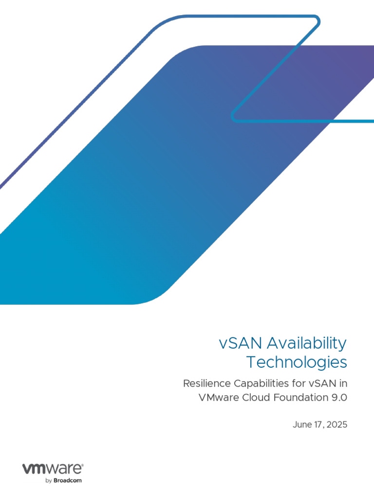 VMW vSAN Availability Technologies | PDF | Computer Data Storage | Computer Cluster