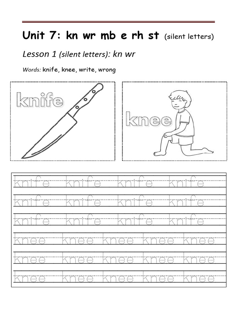 Silent Letters in Phonics Lessons | PDF | Writing | Applied Linguistics