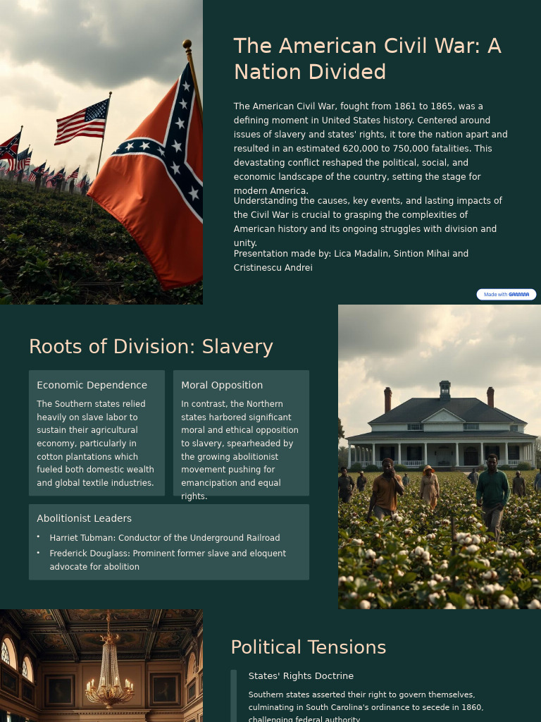 The American Civil War A Nation Divided | PDF | Confederate States Of ...