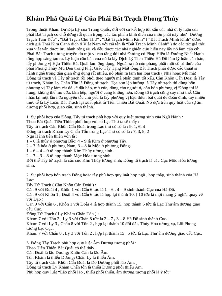 Quai Ly Bat Trach | PDF