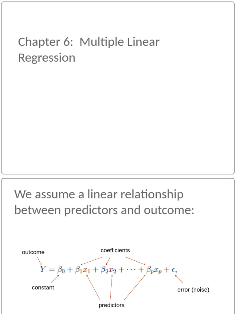 Session 3 - Chapter 06 Linear Reg | PDF | Linear Regression | Dependent And Independent Variables
