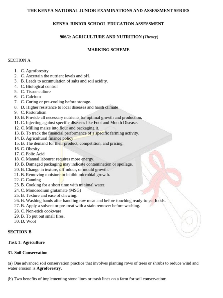 Grade 9 Agriculture and Nutrition Pp2 Ms | PDF | Food Preservation | Cooking