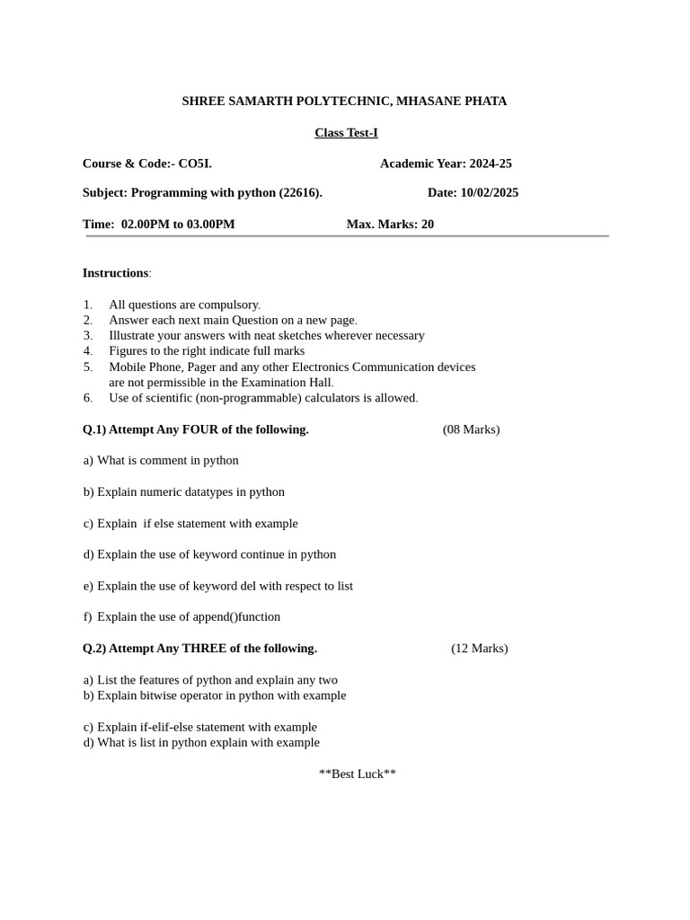 PWP - Unit Test 1 | PDF