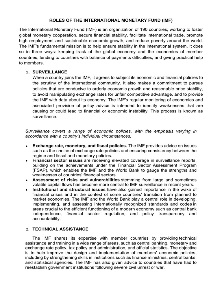 Updated Imf and WB | PDF | Special Drawing Rights | International ...