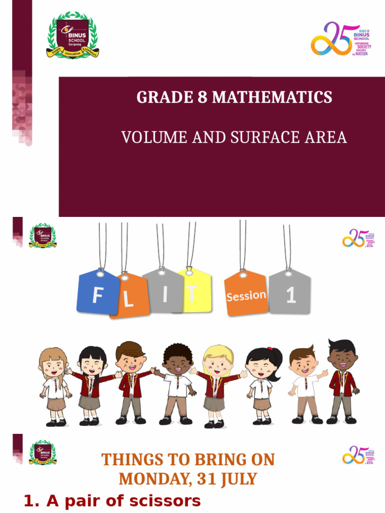 Grade 8 Volume and Surface Area Guide | PDF | Volume | Area