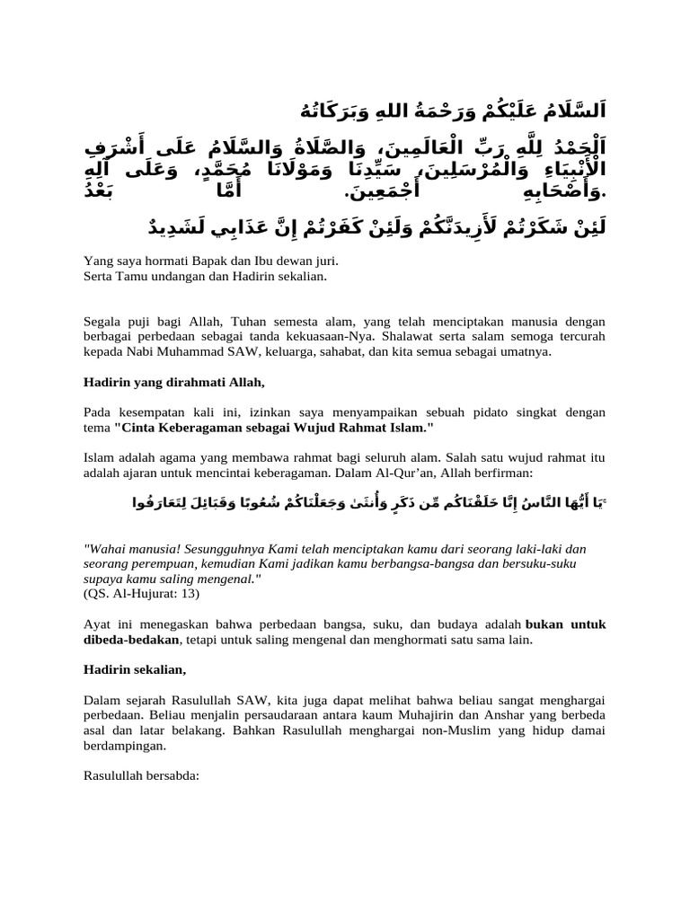 Teks Pidato B.Indonesia | PDF