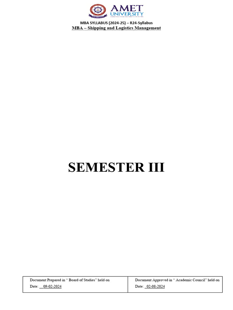 MBA Batch-18 (2024-2026) - Syllabus | PDF | E Commerce | Electronic ...