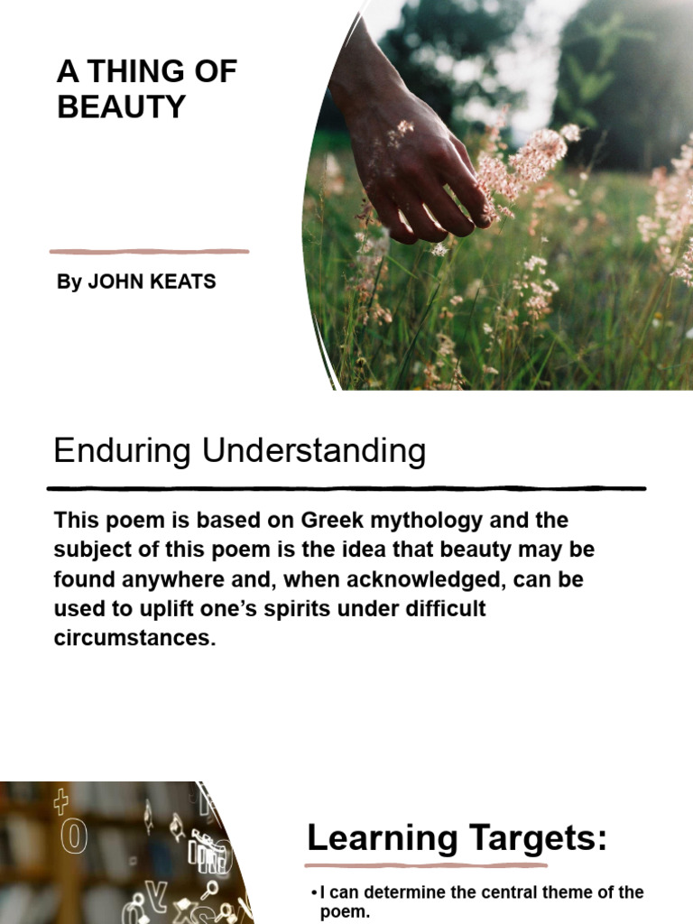 Exploring Beauty in Keats' Poetry | PDF | Poetry | Beauty