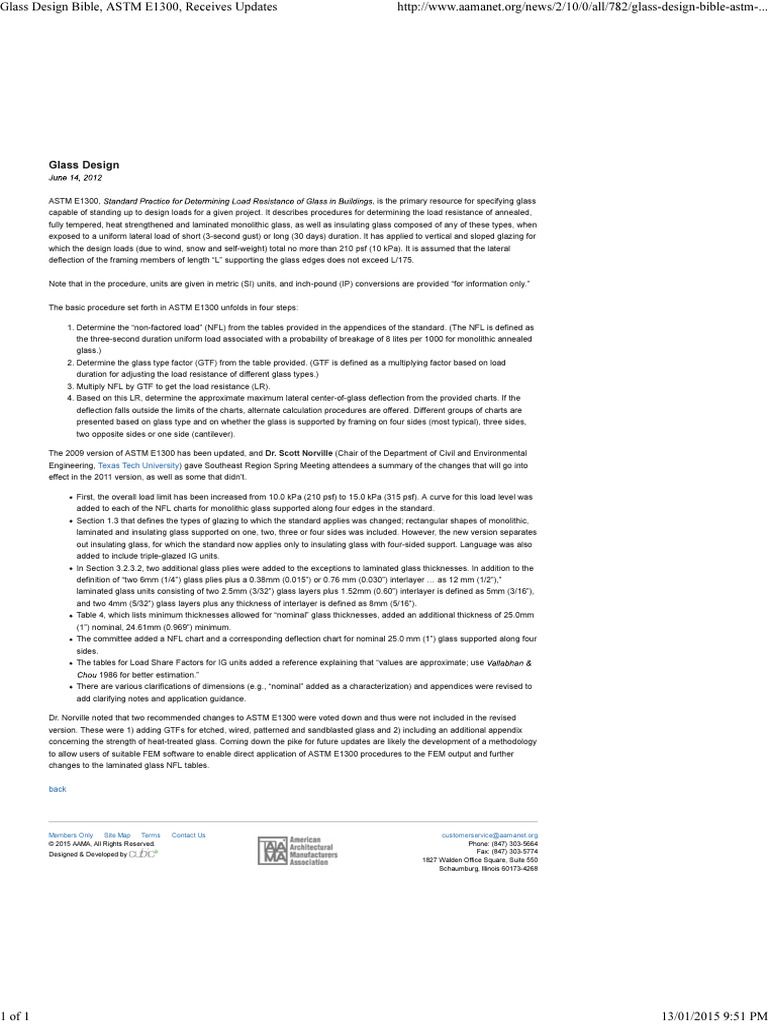 Updates to ASTM E1300 Glass Standards | PDF | Glasses