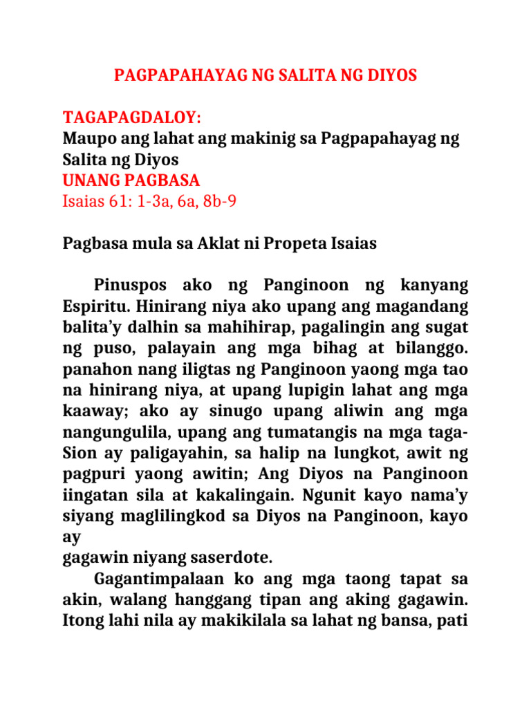 Kumpil Reading | PDF